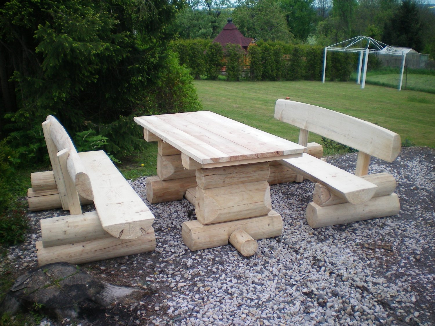 Gartenmöbel Holz Massiv Rustikal | Garten Ideen