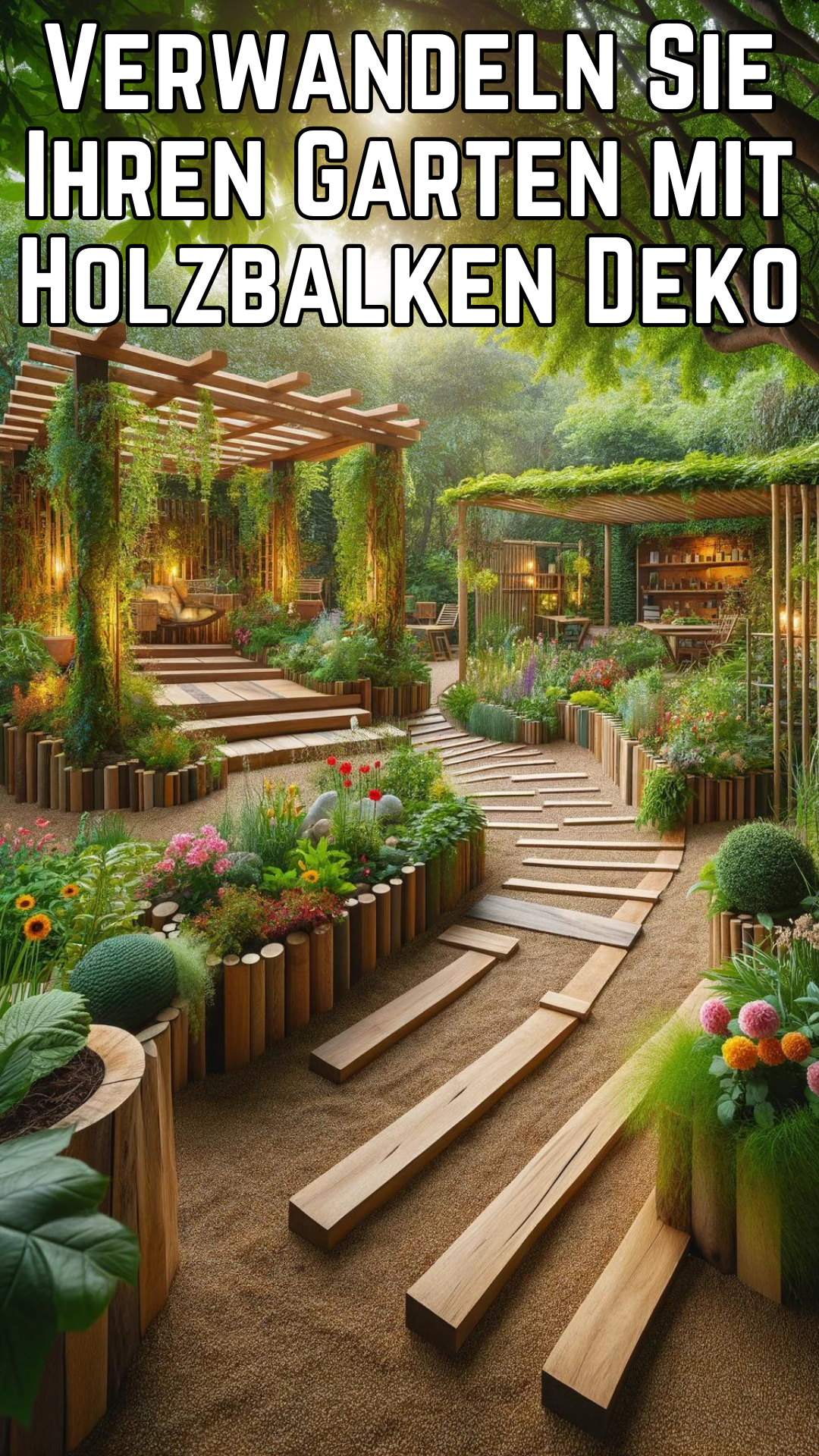 Verwandeln Sie Ihren Garten mit Holzbalken Deko – So geht’s! | Garten Ideen