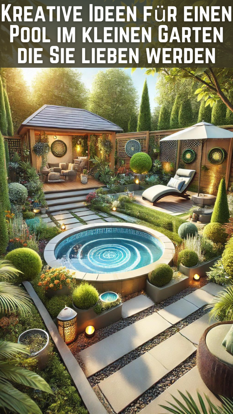 Kreative Ideen für einen Pool im kleinen Garten die Sie lieben werden ...