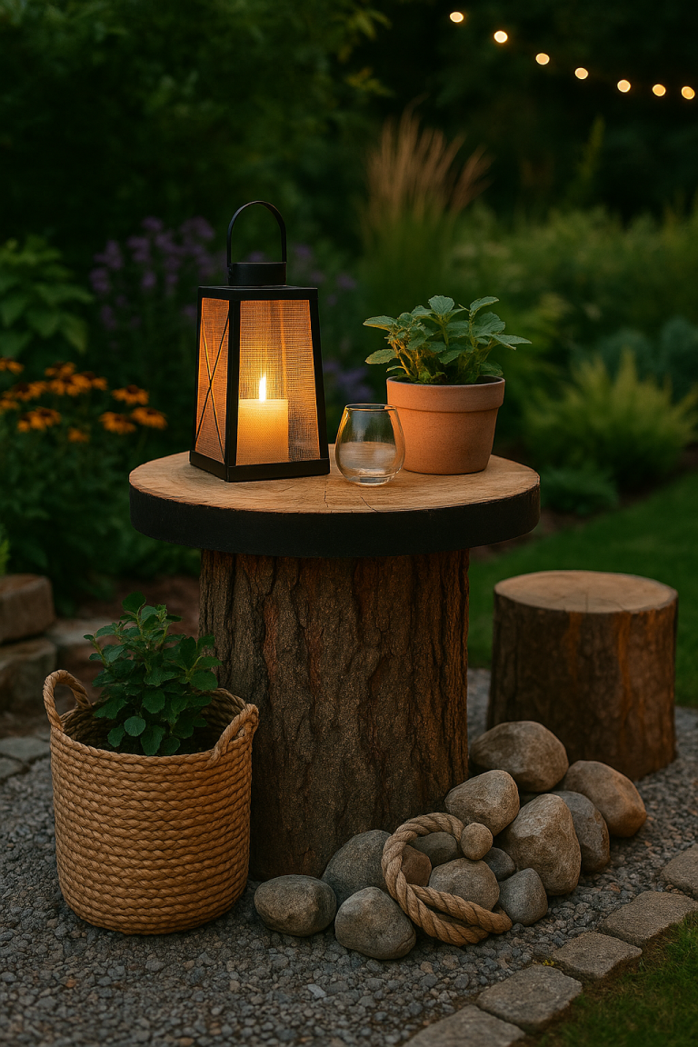 Geniale Ideen für Holzstamm Deko im Garten die du ganz easy selber machen kannst | Garten Ideen