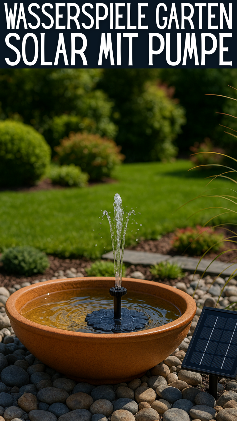Diese Wasserspiele Garten Solar mit Pumpe machen deinen Außenbereich ...