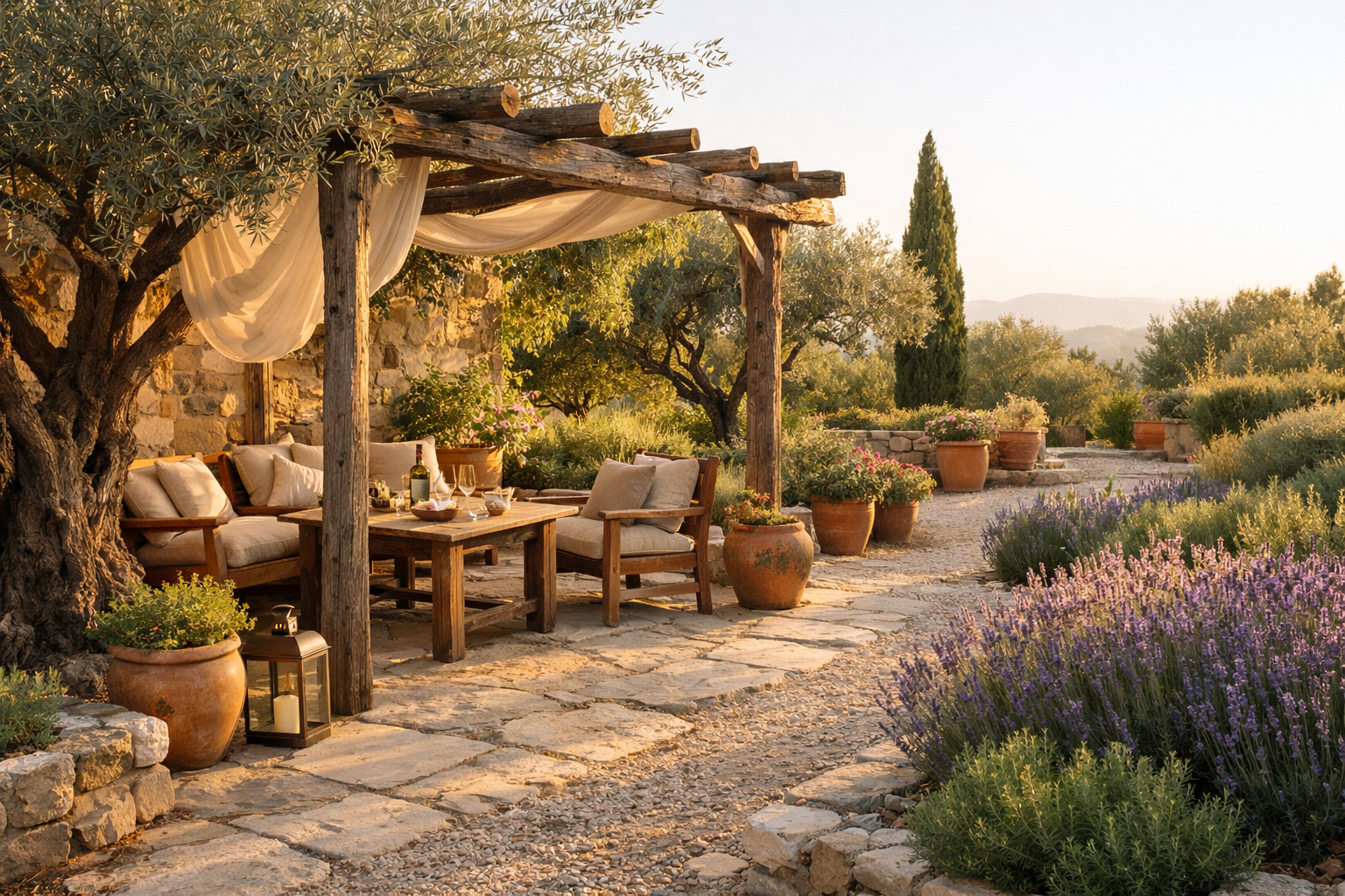Terrasse Mediterraner Garten